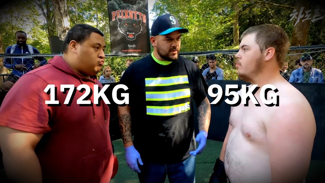 [실제 싸움] 172kg vs 95kg 체급 제한 없이 싸운다면 ??!! - YouTube