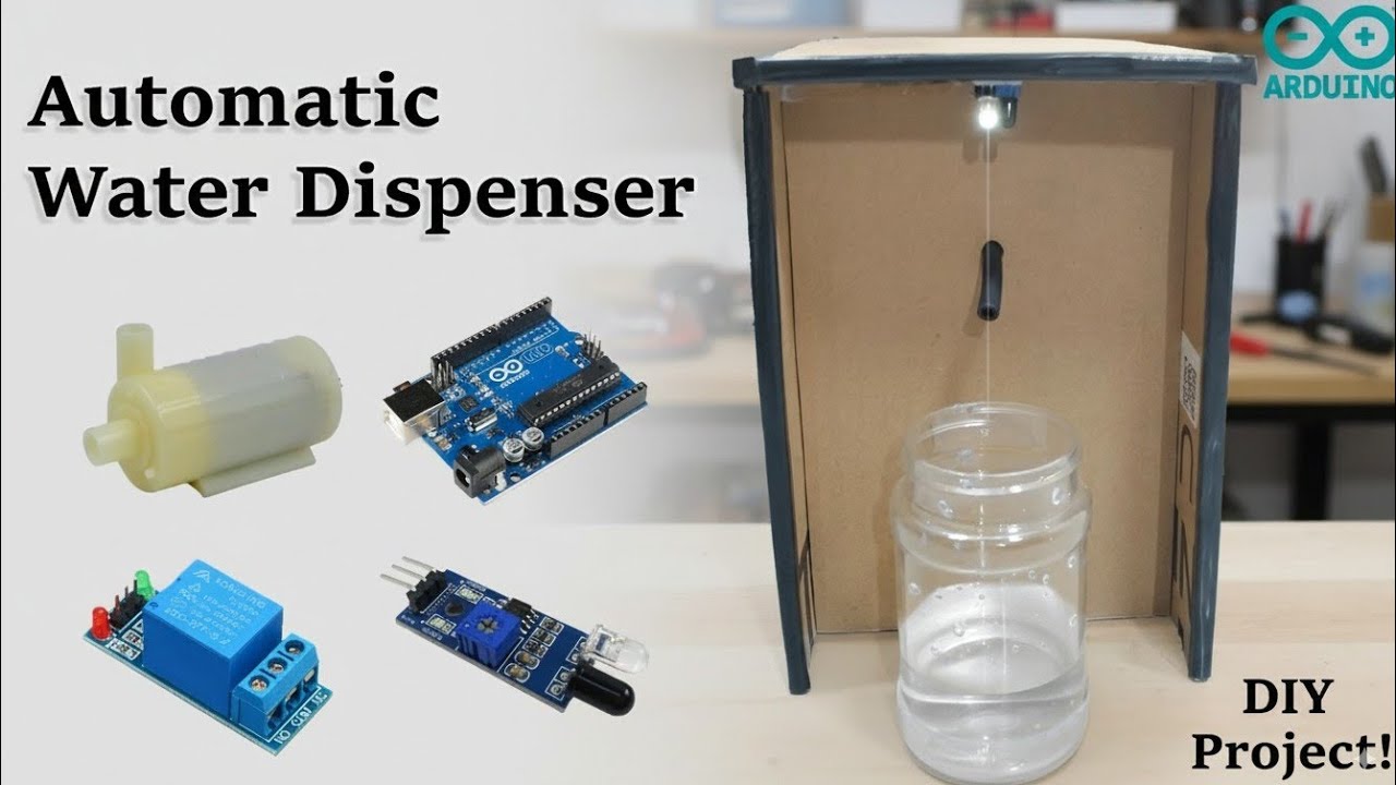 How to make an Automatic Water Dispenser using Arduino Uno || Science ...