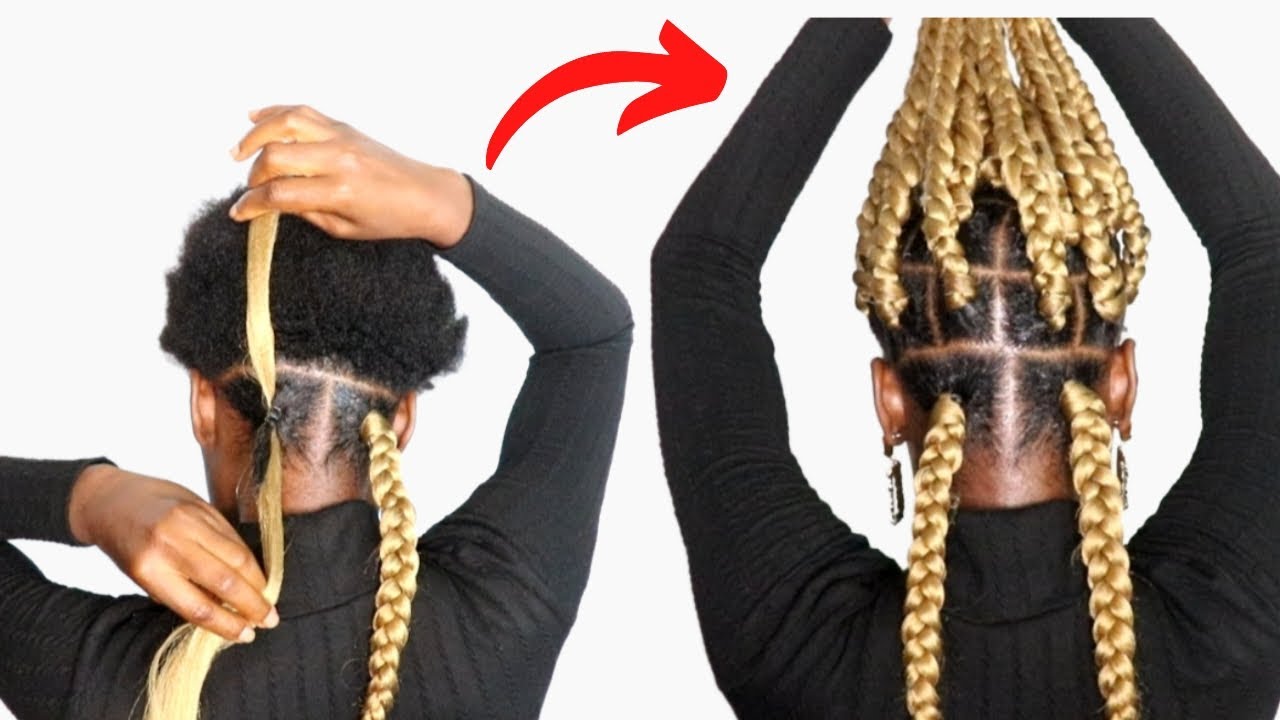 CAN'T GRIP BOX BRAIDS? (Trying new tucking method) - YouTube