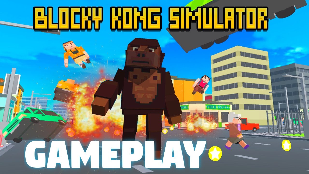 Blocky Gorilla Crazy Kong - Let's Play Gameplay Android Review ...