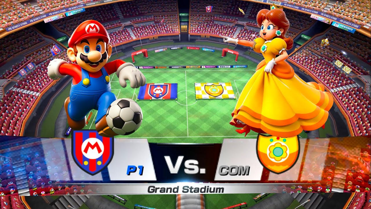 Mario Sports Superstars Football Mario ,Pink Gold Peach vs Daisy ...