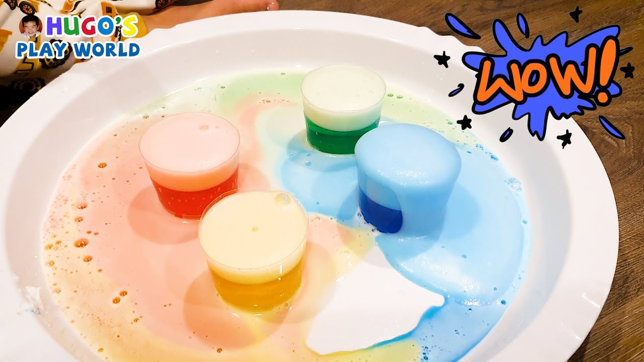 DIY Science Experiment Rainbow Volcano 🌈😄 - YouTube