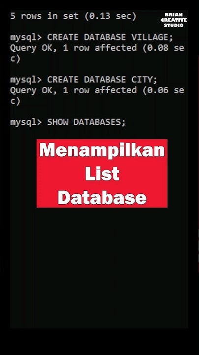 Cara Menampilkan List Database | MySQL | #shorts - YouTube