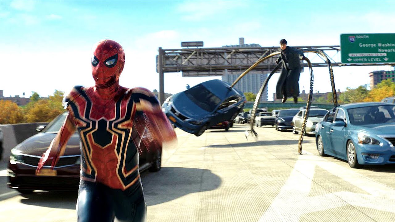 Peter Parker vs Otto Octavius in the movie Spider Man No Way Home 2021 ...