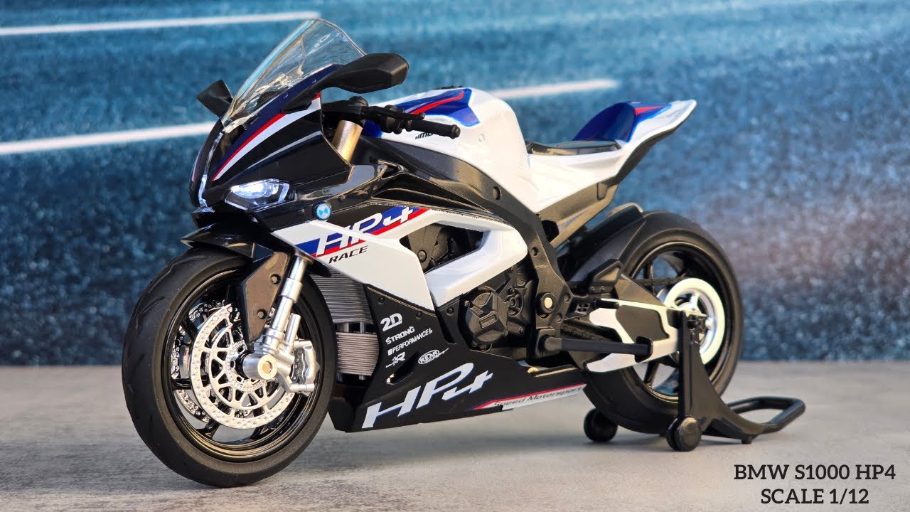 HD Miniature | BMW S1000 HP4 Track Model 1/12 Jiaye Scale Model Bike ...