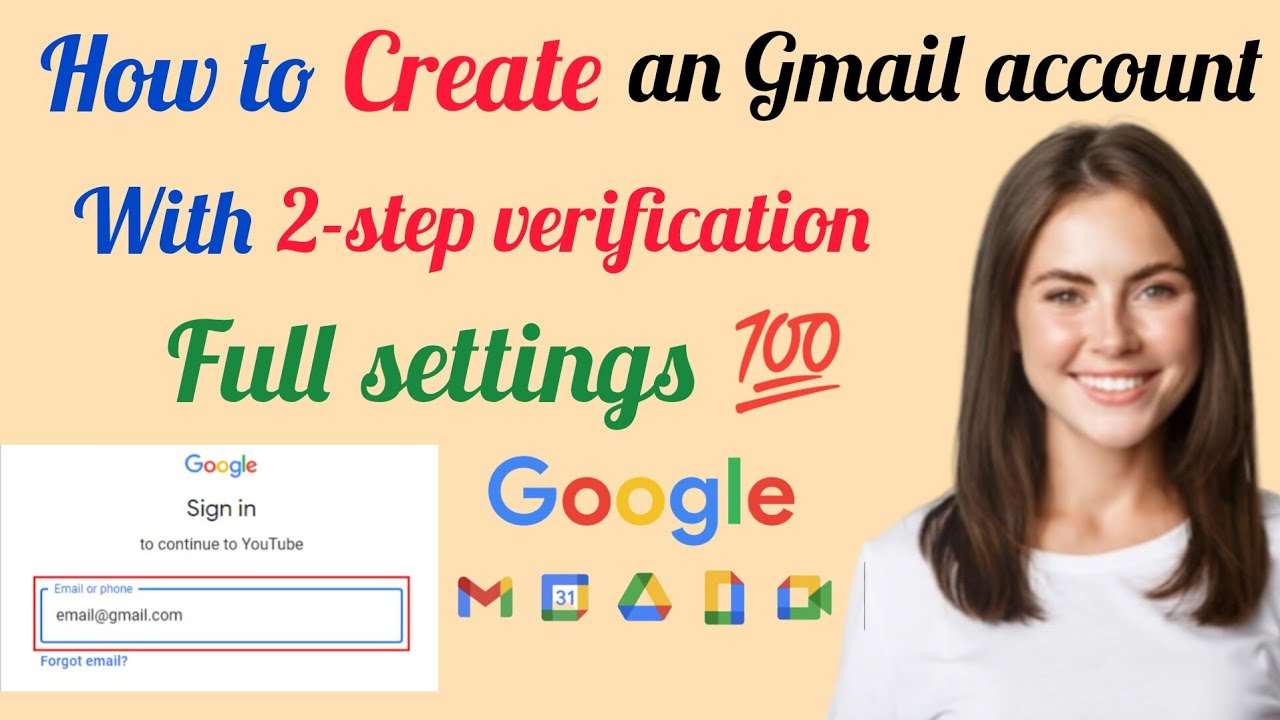 how to create an Gmail account with 2-step verification | create secure ...