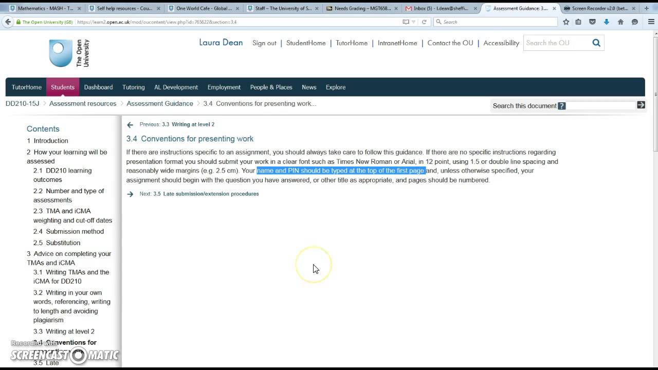 How to present your TMA for DD210 - YouTube