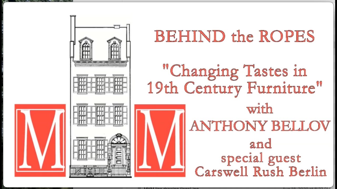 Behind the Ropes Tour: Changing Tastes in 19th Century Furniture, with ...
