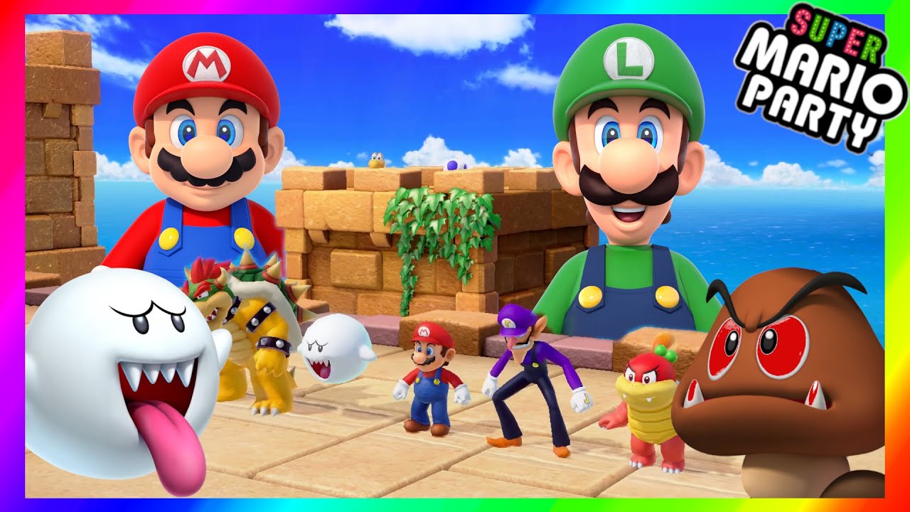 Super Mario Party Minigames #453 Boo vs Mario vs Luigi vs Goomba - YouTube