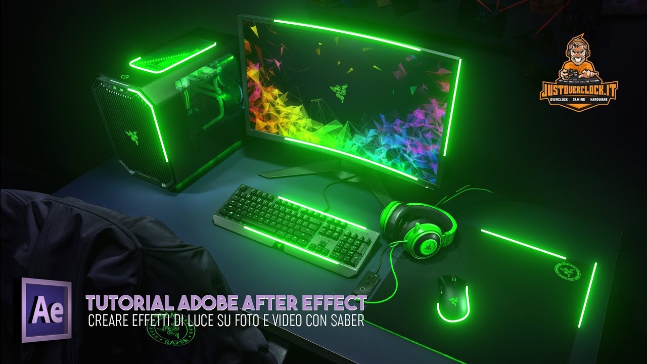Tutorial After effect ita - Saber effetto laser su foto e video - YouTube