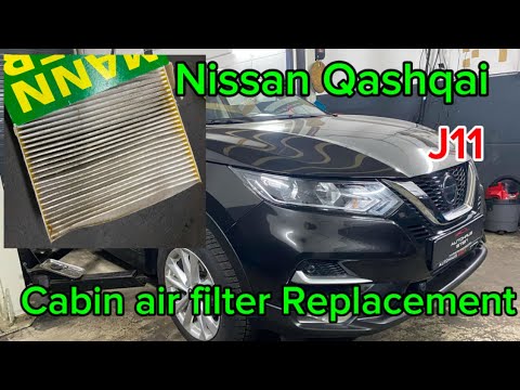 How to change cabin air filter Nissan Qashqai J11 pollenfilter tauschen ...