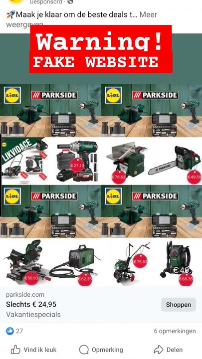 Parkside Lidl tools Fake Shop #parkside #tools #tool #parksideperformance #lidlparkside #scam # ...