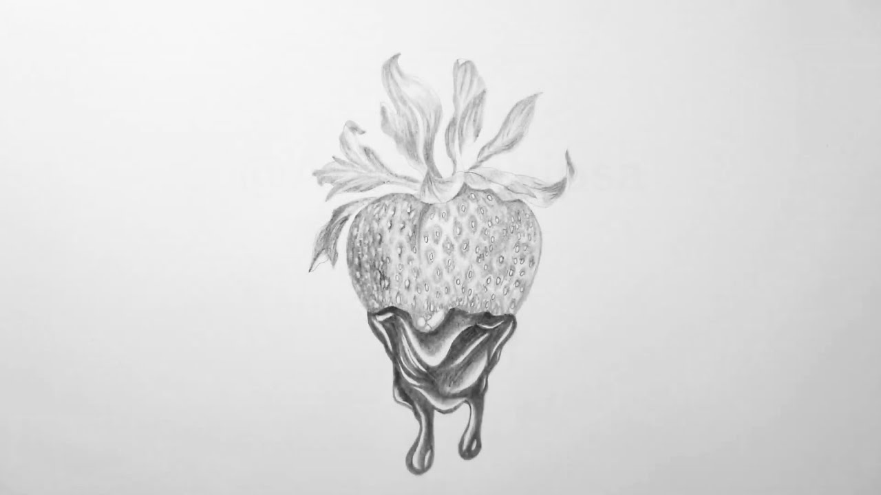 How to draw Strawberry | pencil sketch | drawing tutorial | realistic ...