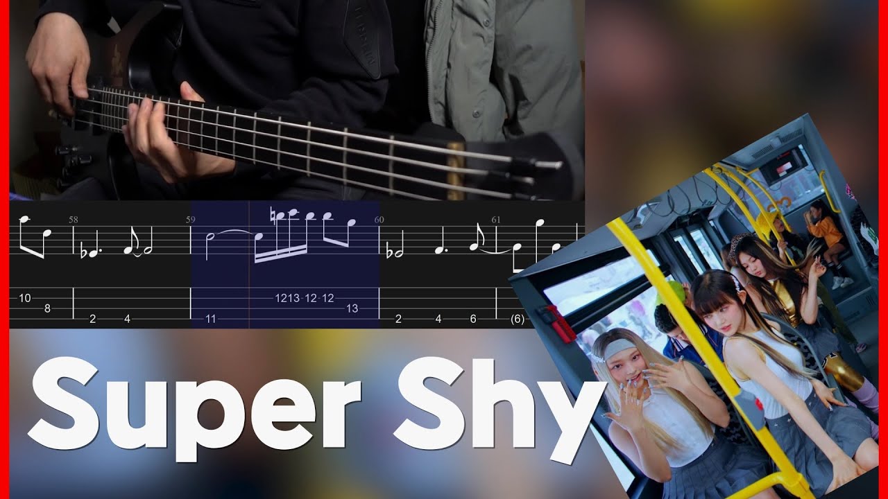 NewJeans (뉴진스) - Super Shy [Bass cover] (+Tab) - YouTube