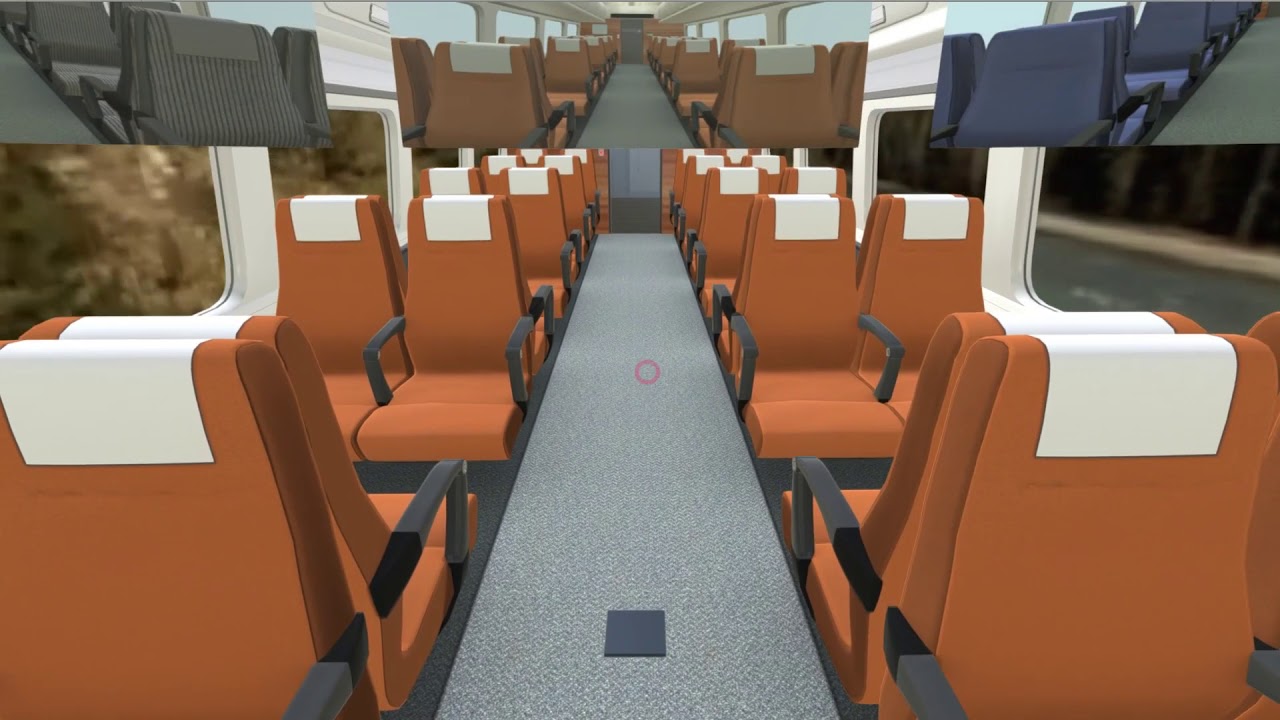 Train car interior tour and driver's cabin simulator VR app - YouTube