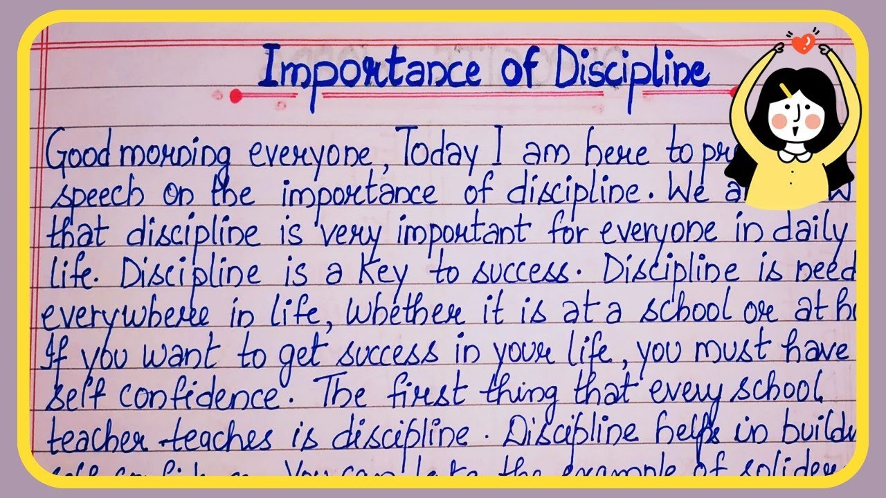 Importance Of Discipline Speech In English/Speech On Importance Of ...
