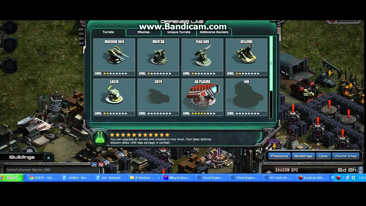 WAR COMMANDER - HACK UP TURET WITH CETRAINER BY JAPON - YouTube