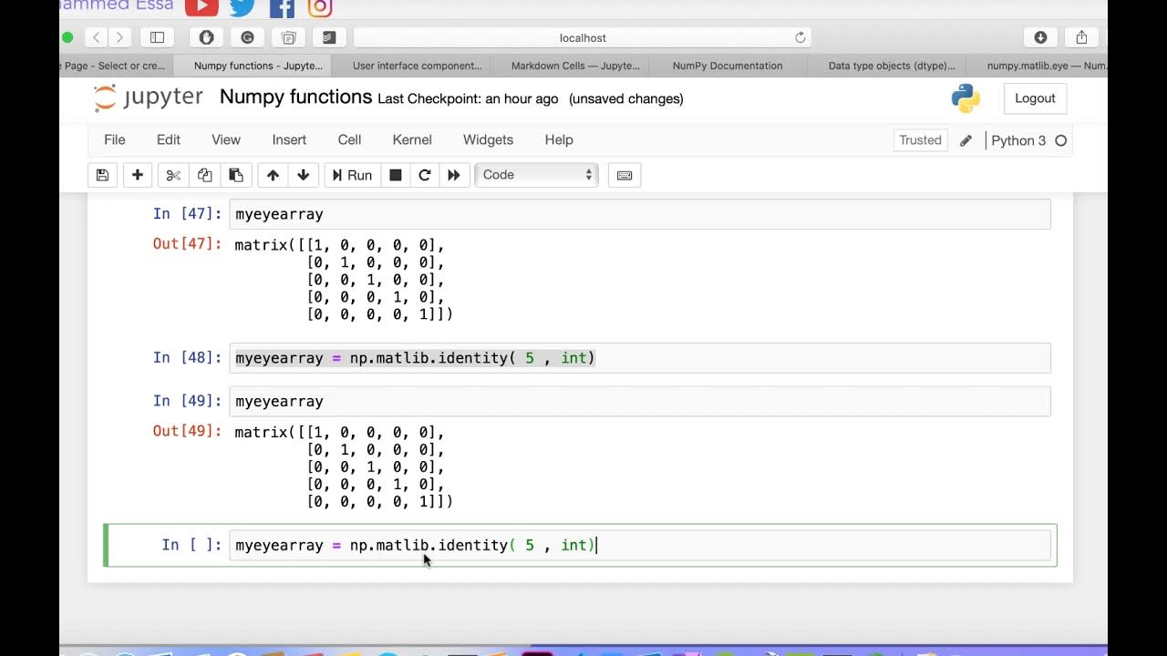 29 Data Science NumPy Functions identity - YouTube