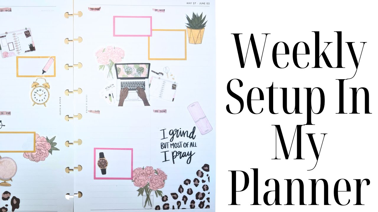 Weekly Setup In My Half Letter Planner #halfletter #weeklysetup - YouTube