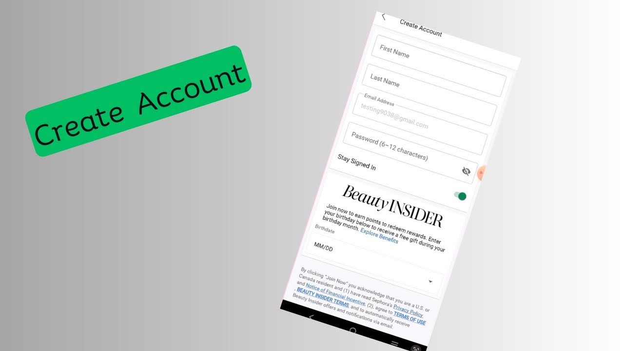 How to create account on Sephora - YouTube