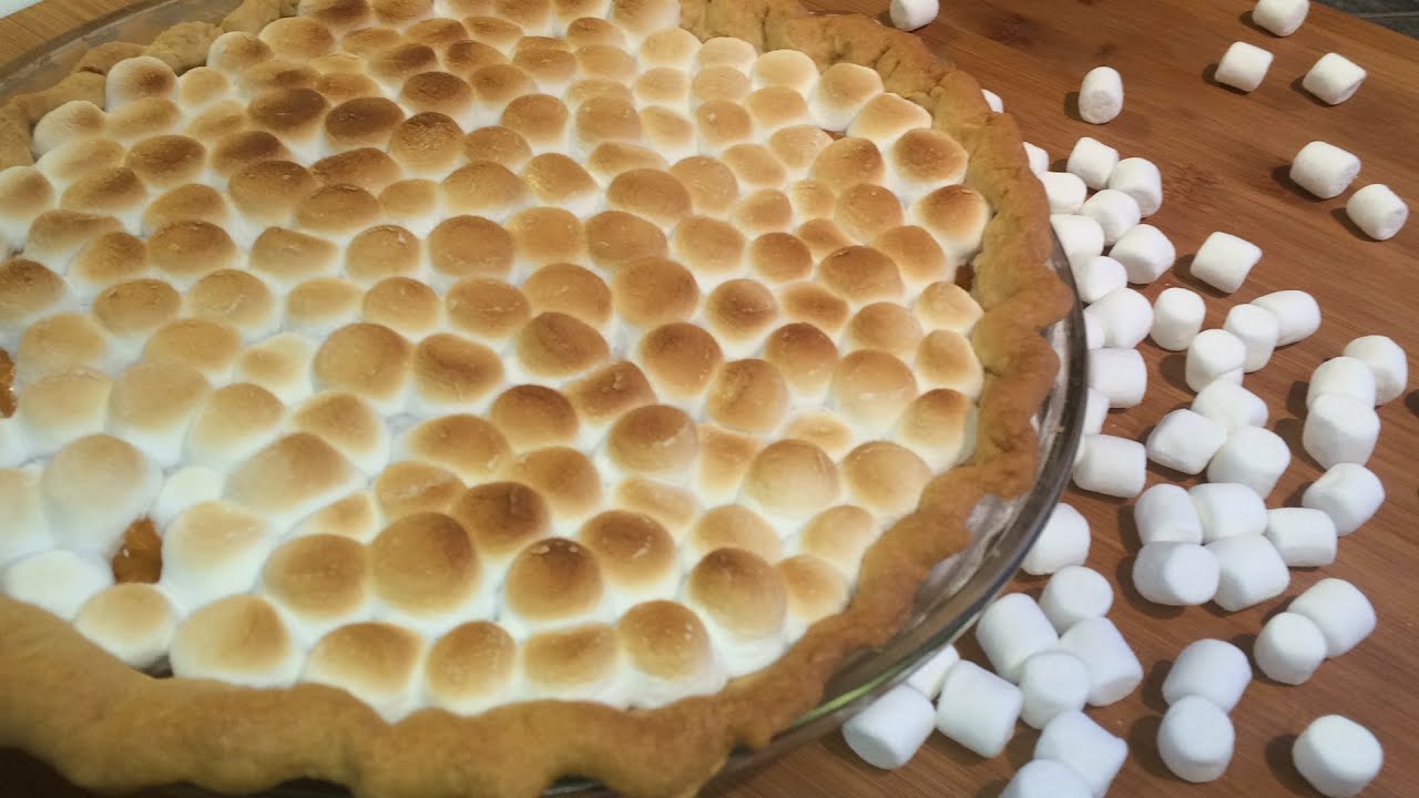 PAY DE CAMOTE CON BOMBONES - SWEET POTATO PIE WITH MARSHMALLOWS - PAY ...