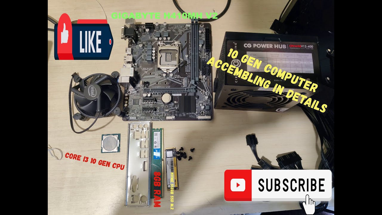 10 Gen PC Assemble |PC Assembled at Home Step By Step | PC Build Step ...