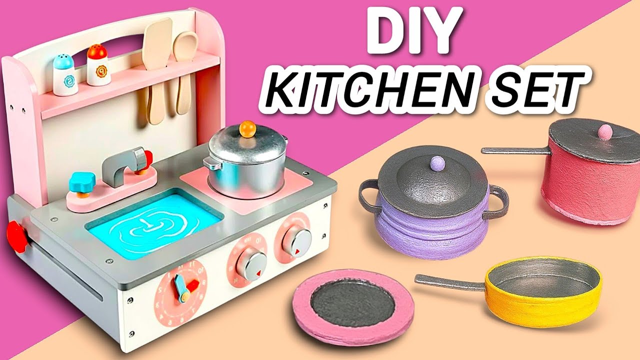 DIY Cutest Kitchen Set ! (11 DIYs💡) - YouTube