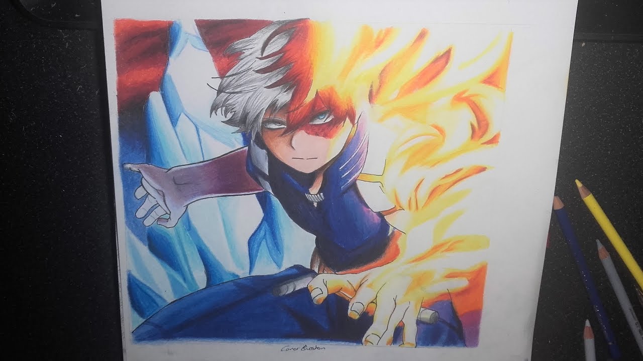Drawing Todoroki Shouto - My Hero Academia - YouTube