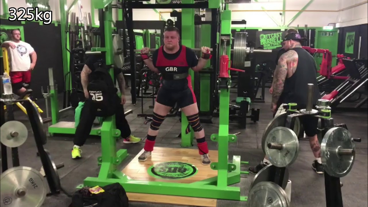 325kg/716lbs SQUAT X 2 REPS PB- MARK MACQUEEN - YouTube