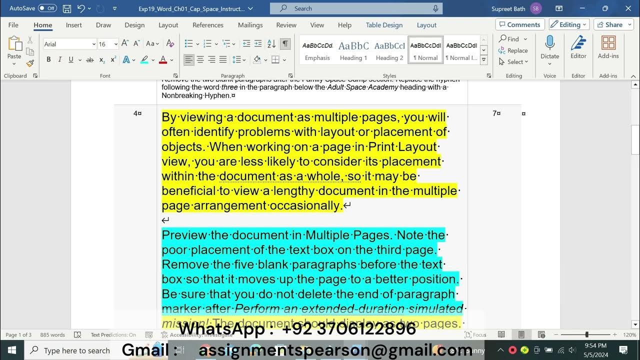 Exp19_Word_Ch01_Cap_Space | exp19 Word Ch01 Cap Space | Word Ch01 Cap Space - YouTube