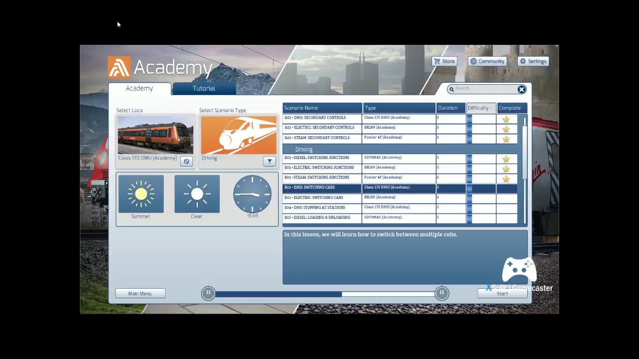 Train Simulator Academy: 003 REVIEW | B02 - DMU: Switching CABS - YouTube