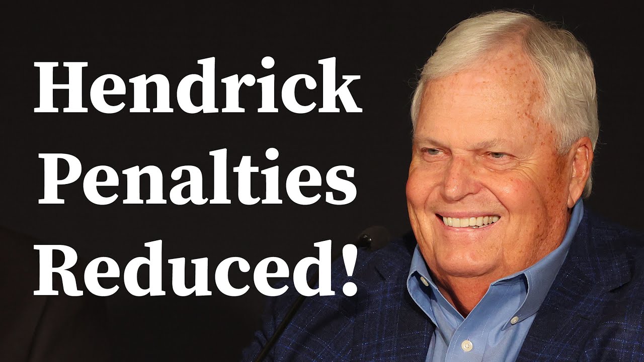 Breaking News: Hendrick Motorsports Penalties Reduced! Breaking News: Hendrick Motorsports Penalties Reduced!