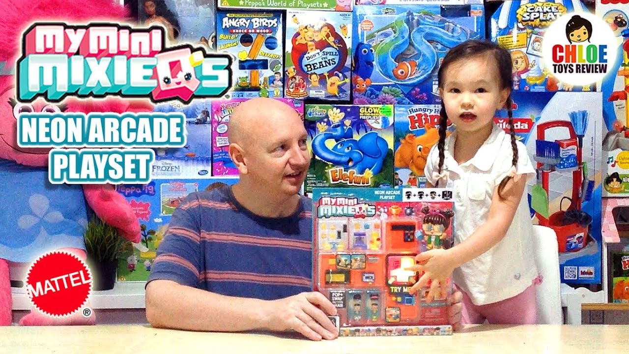 My Mini MixieQ's Neon Arcade Playset by Mattel Unboxing Mixie Q's Mixie ...