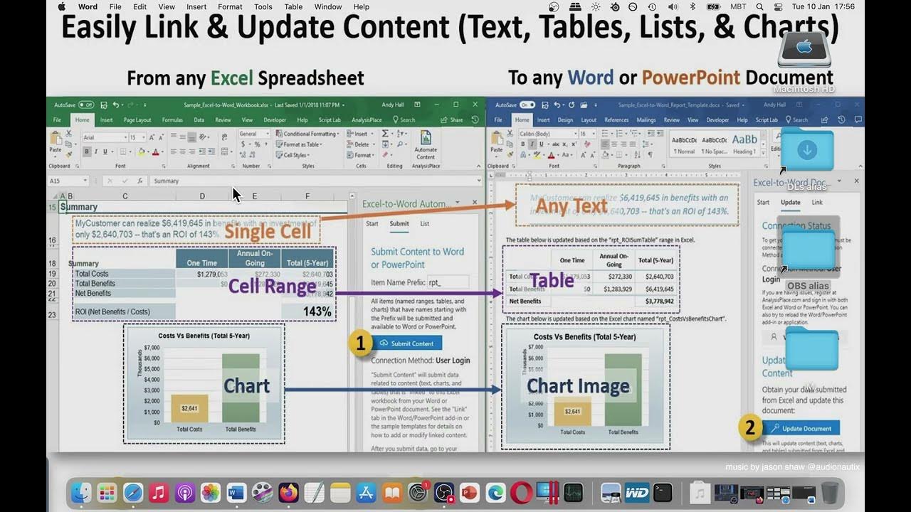 Excel to Word Document Automation MAC OS add-in/add-on/plugin WORD - YouTube