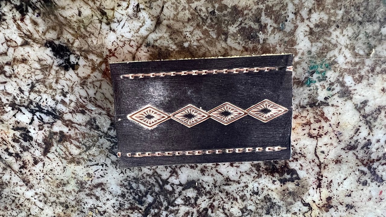 Faux Stitching in leather - YouTube