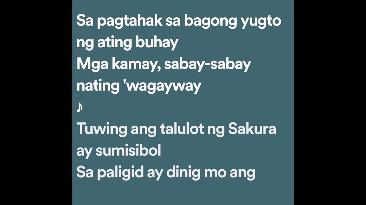 Mnl48 Talulot Ng Sakura Lyrics Youtube
