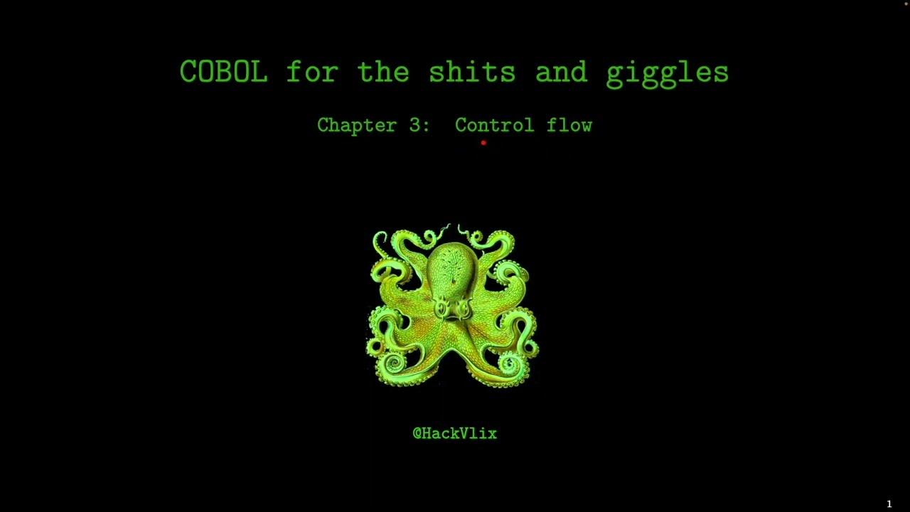 COBOL for the sh*ts and giggles - Chapter 3: Control flow - YouTube