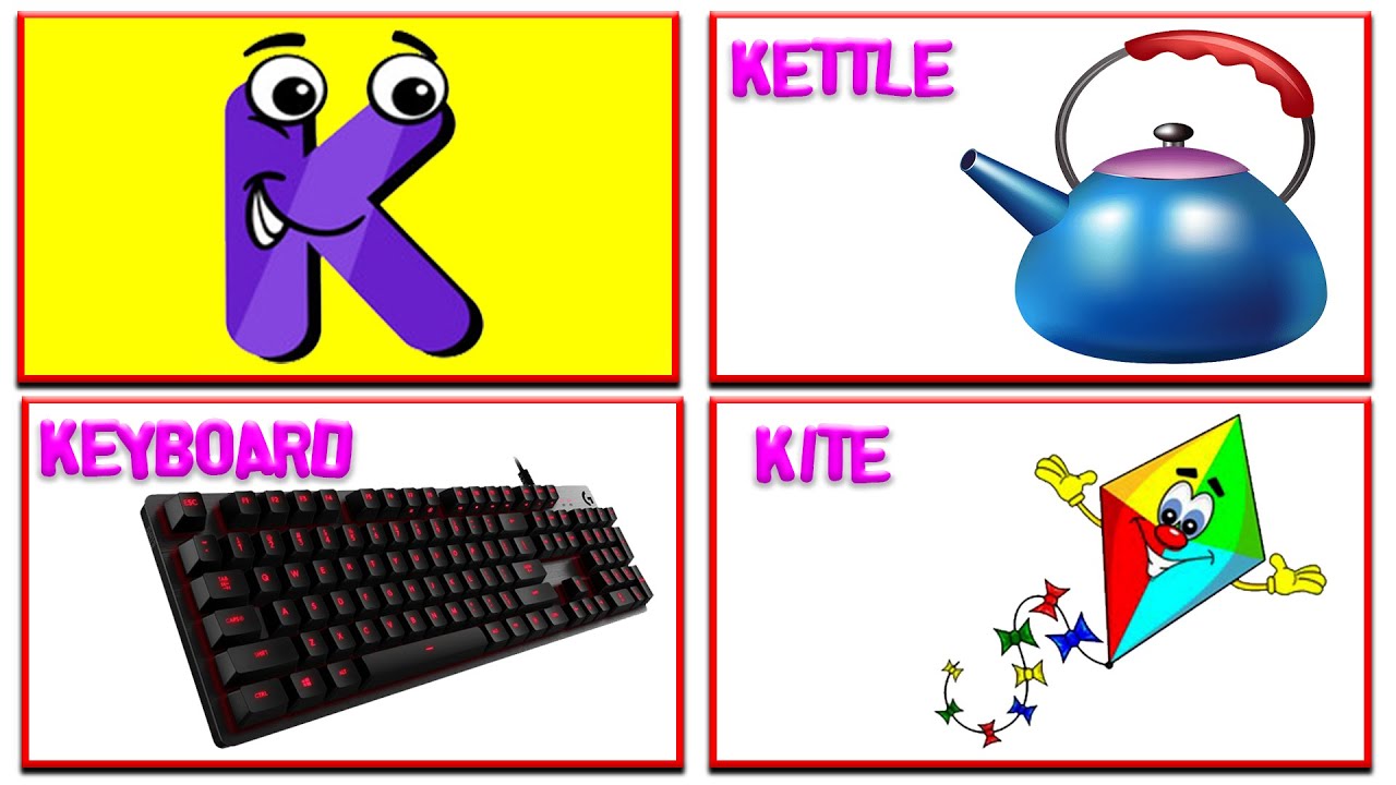 Kids Learning | Learn Letter K | Words From K | ABC Flashcards | Kids A ...