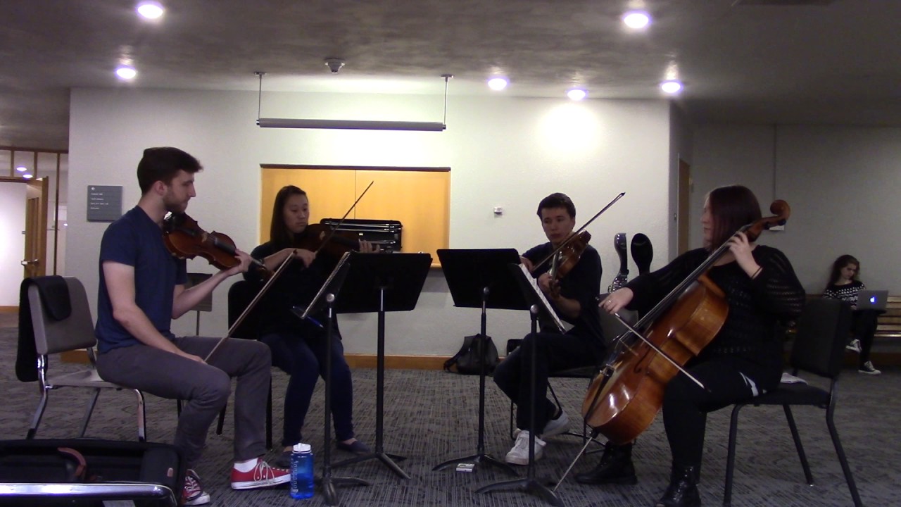 WWU Music - String Scholarship Quartet Rehearsal - YouTube