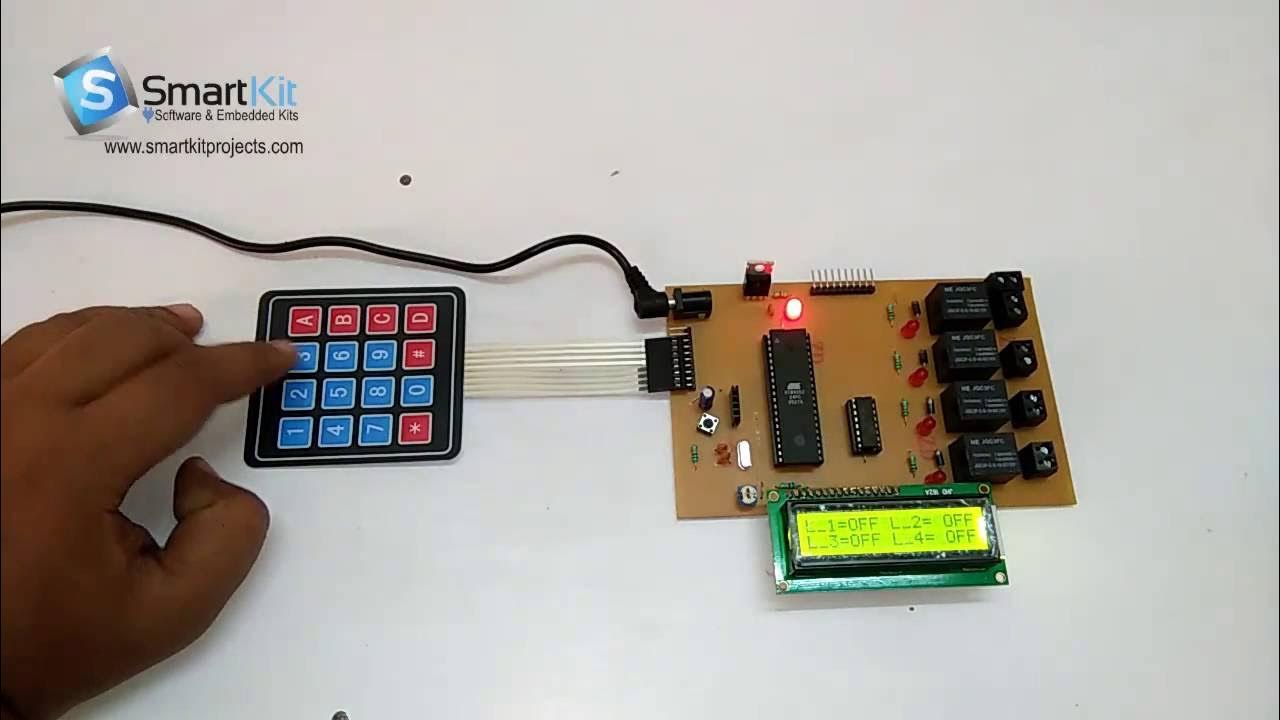 Password Based Load Control System using 8051 Based Microcontroller - YouTube