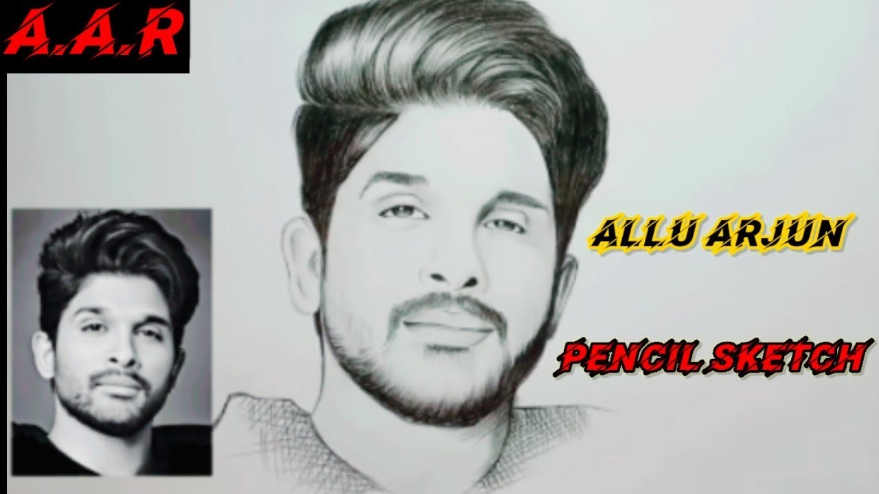 How to draw Actress Allu Arjun ll pencil se sketch kaise banaye ll ...
