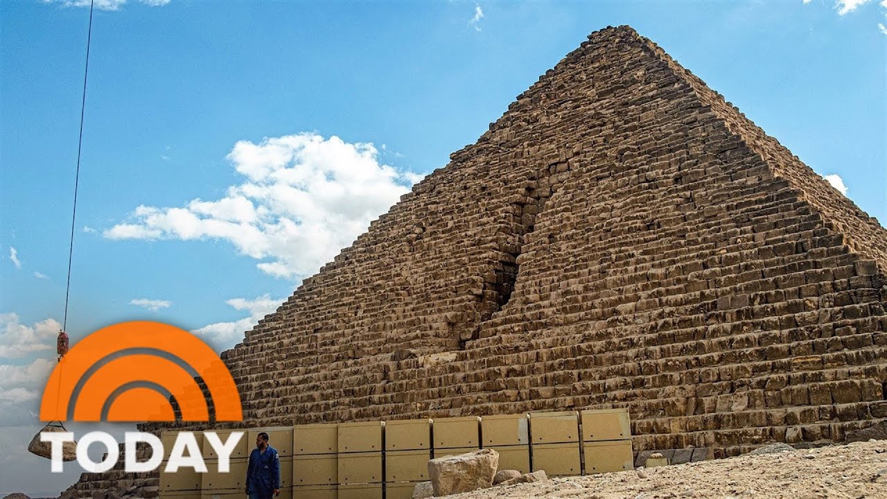 Restoration of ancient pyramid in Egypt draws fierce backlash - YouTube