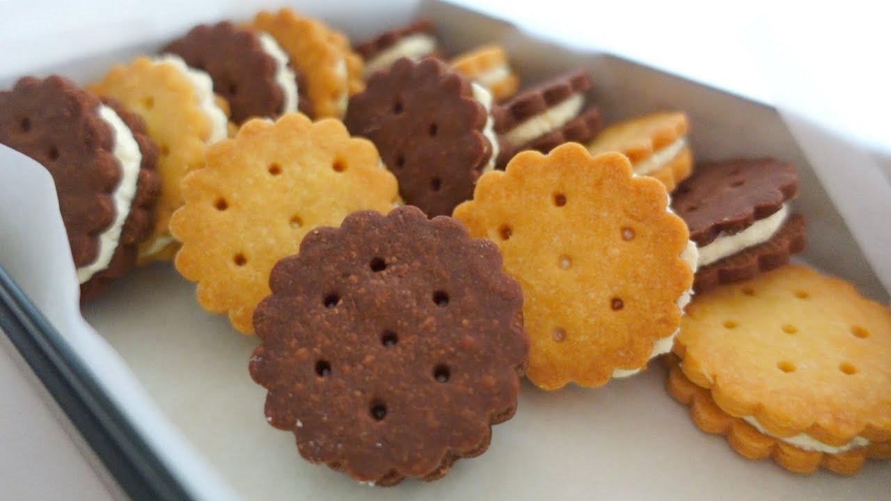 奶油夹心饼干 | Milk Cream Sand Cracker - YouTube