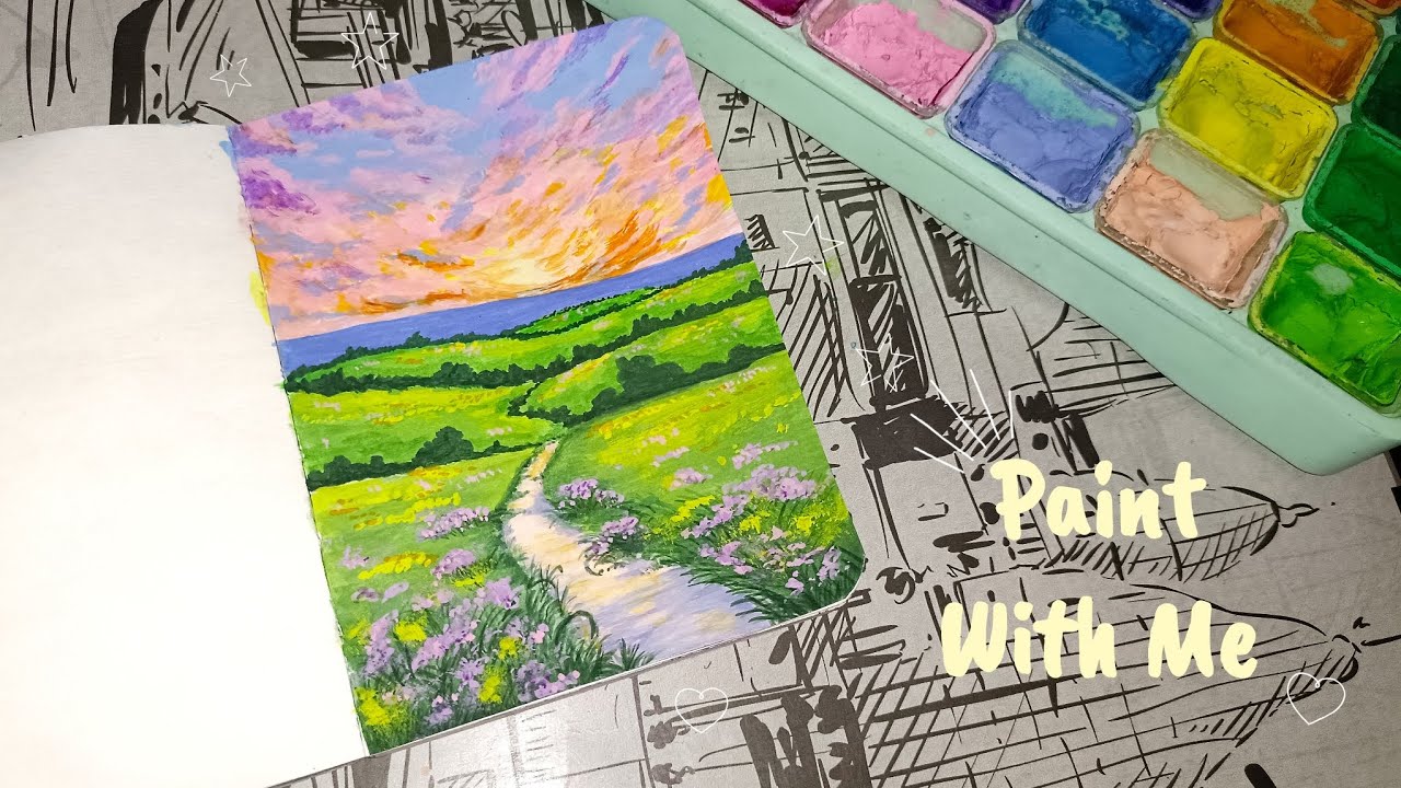 Relaxing Nature Painting 🌿 | Calming Art Process for Stress Relief ...