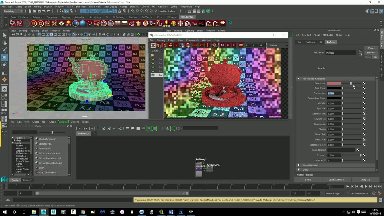 Material Disney. Primeros pasos con Renderman - YouTube