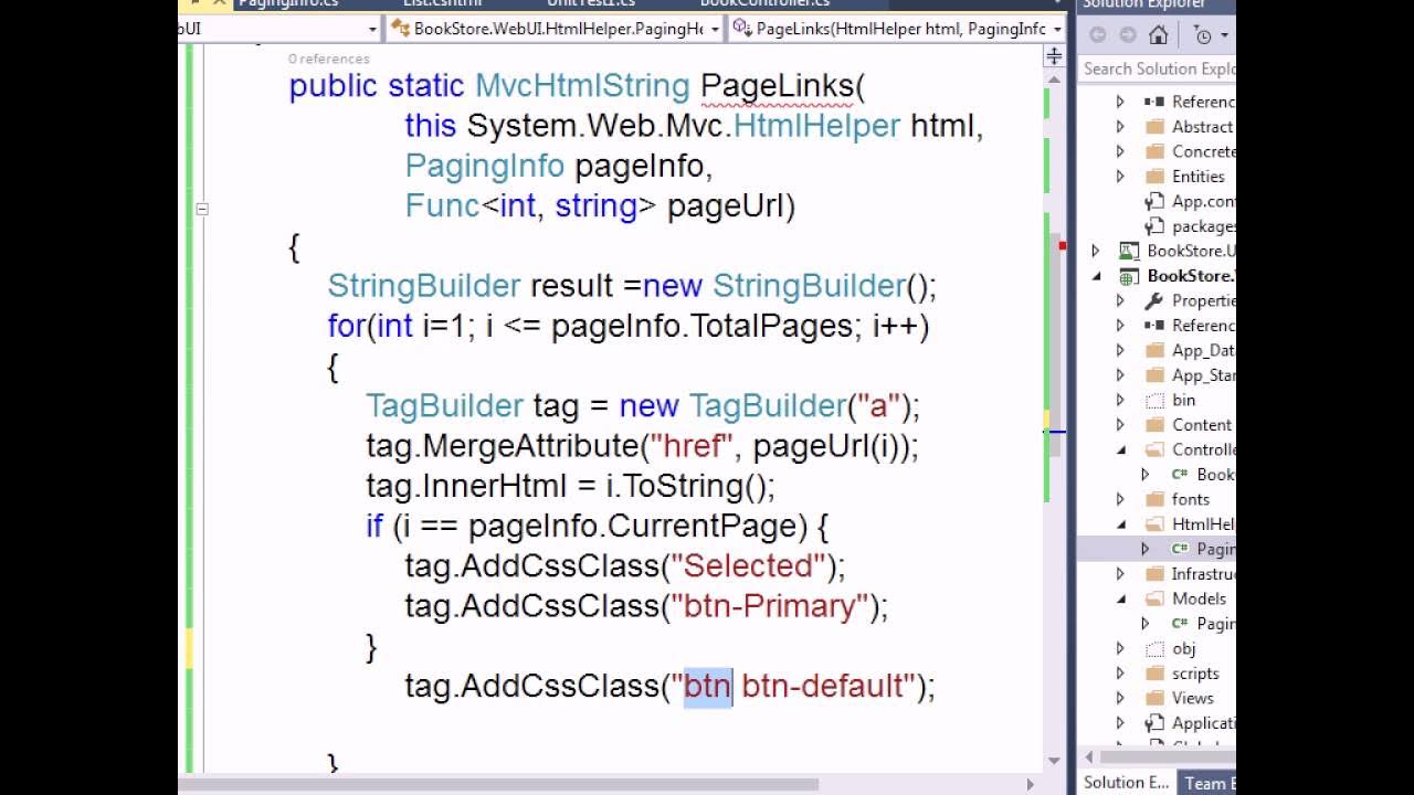 60 ASP NET MVC Course Bookstore real application Coding the HTML Helper Method - YouTube