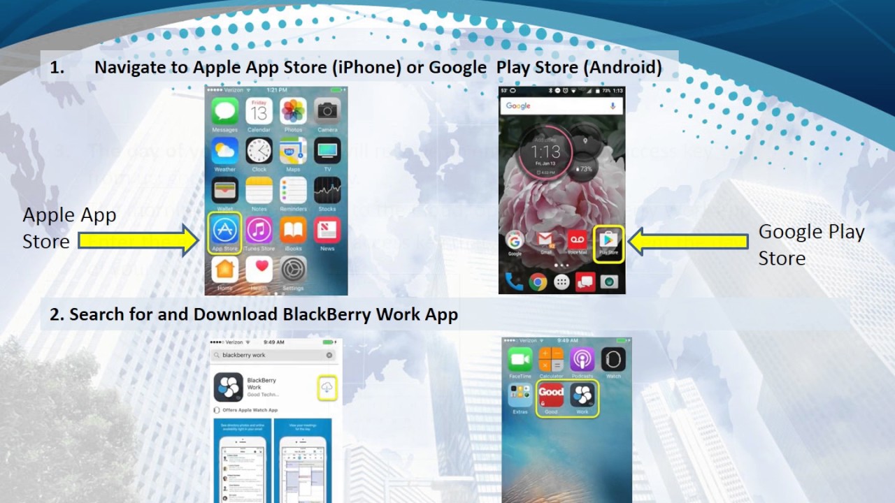 NIH OD Install BlackBerry Work (iPhone and Android) - YouTube