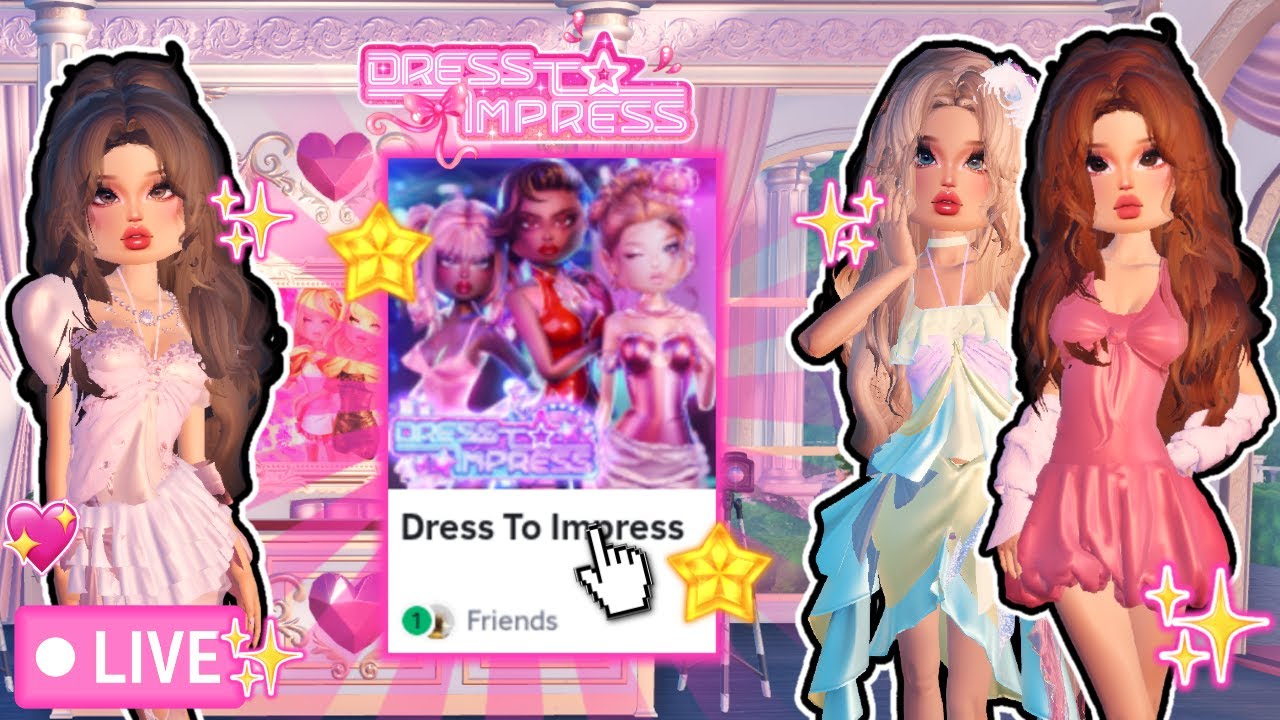 🔴 LIVE - PLAYING DRESS TO IMPRESS W/ VIEWERS! + OPENING DTI DOLLS ...