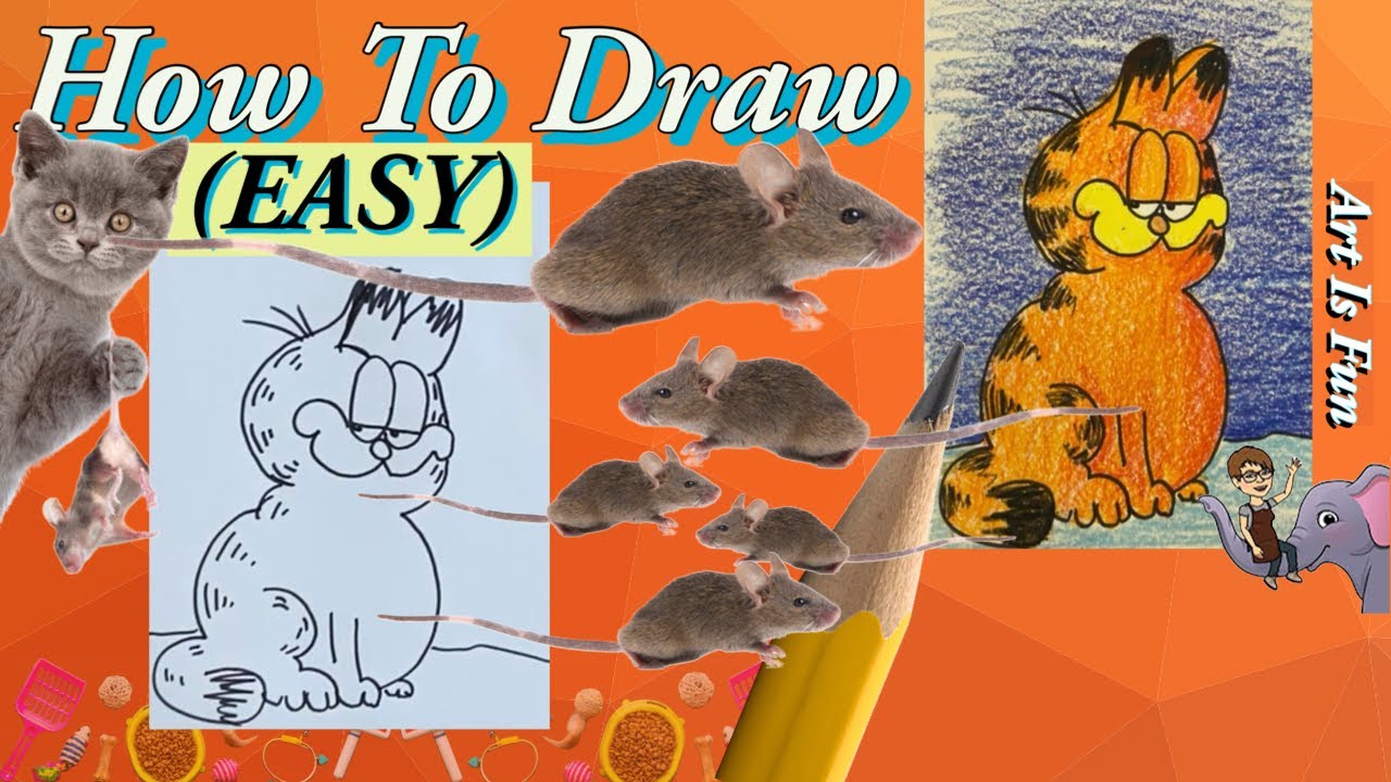 Garfield Sitting | Drawing for Beginners | Fun Drawing Tutorial - YouTube