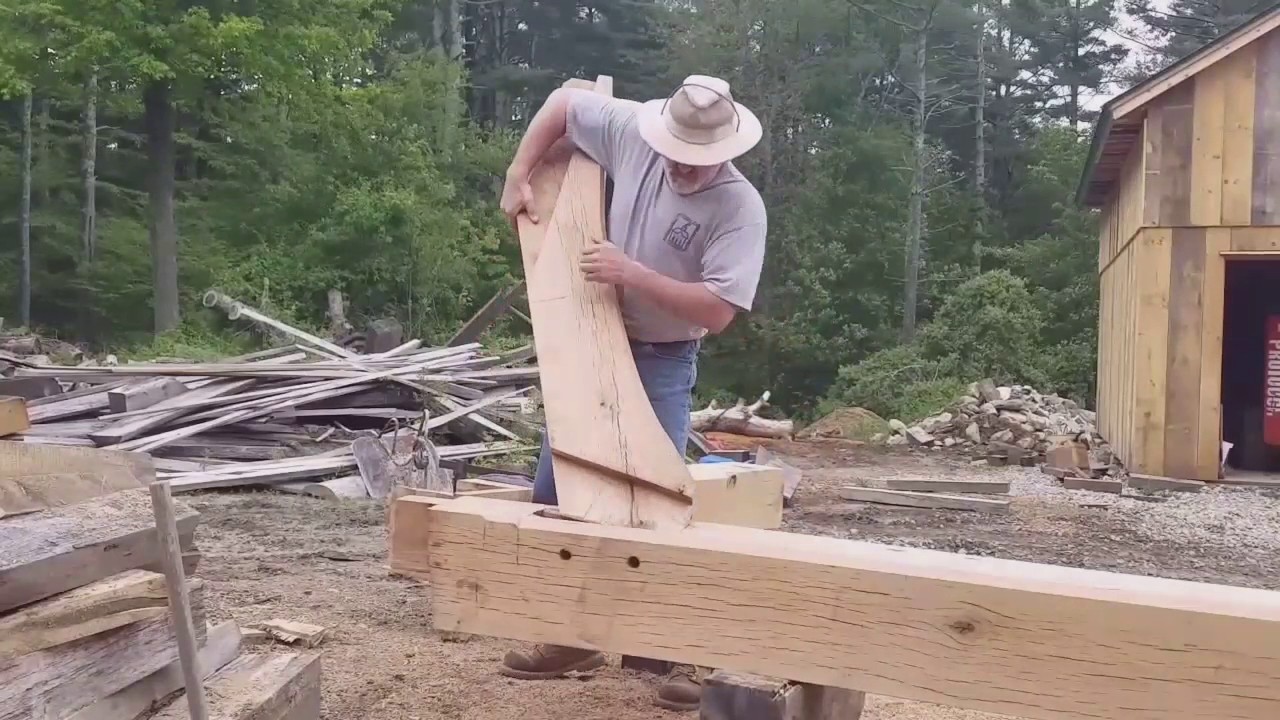 Christopher LaMontagne solo Timber Framing - YouTube